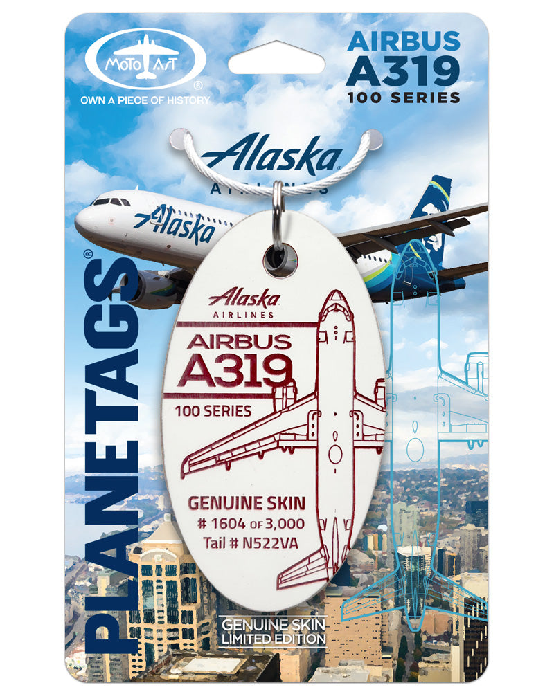 Alaska Airlines® A319- N522VA - MotoArt PlaneTags