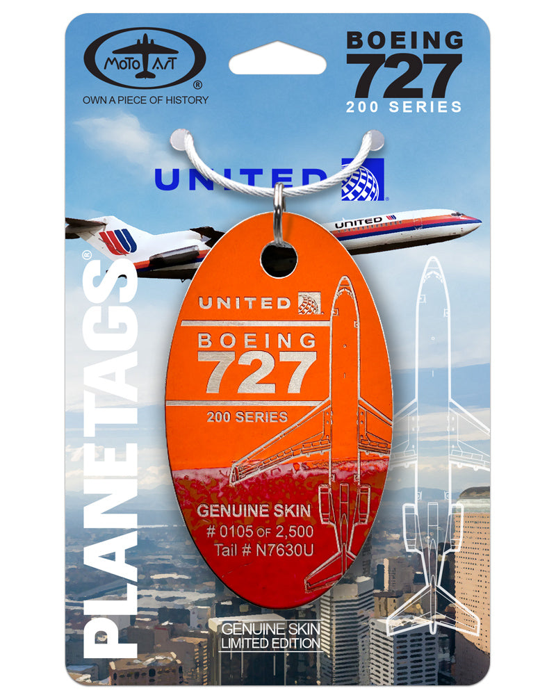United Airlines® 727-N7630U - MotoArt PlaneTags