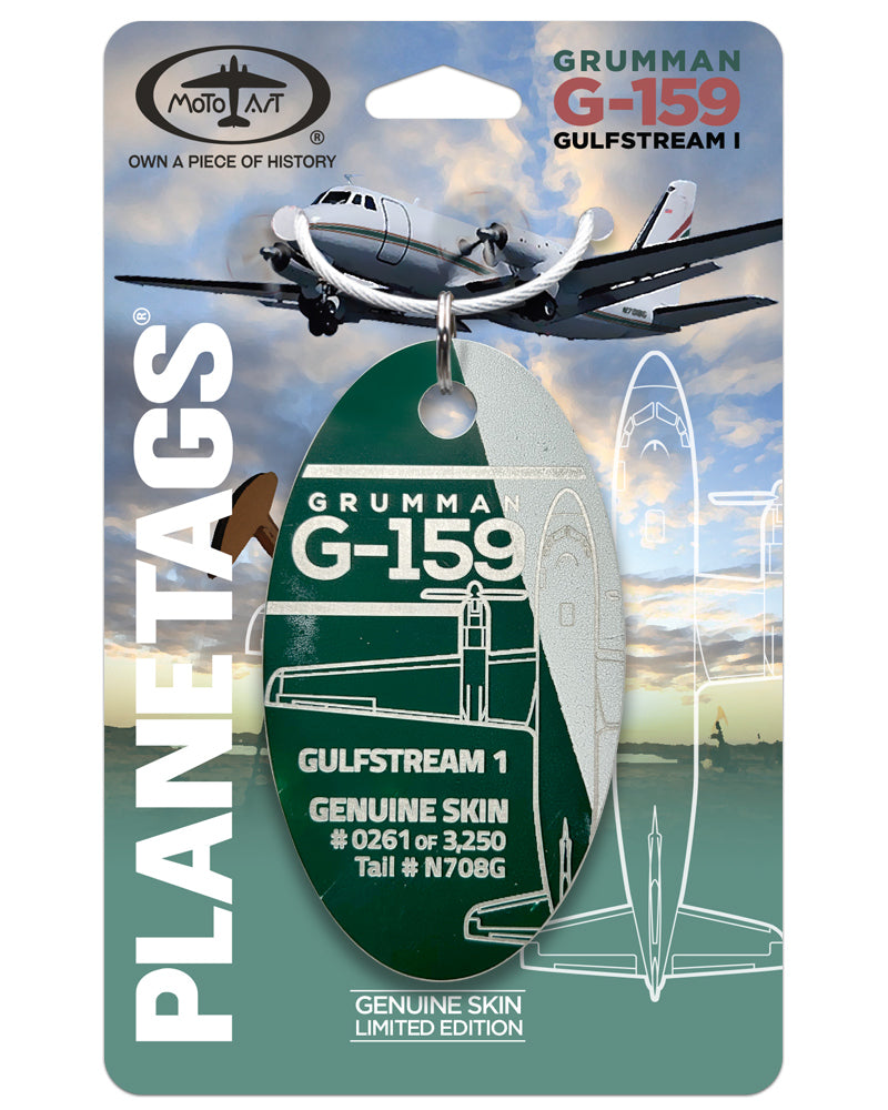 G-159 GULFSTREAM 1 N708G - MotoArt PlaneTags