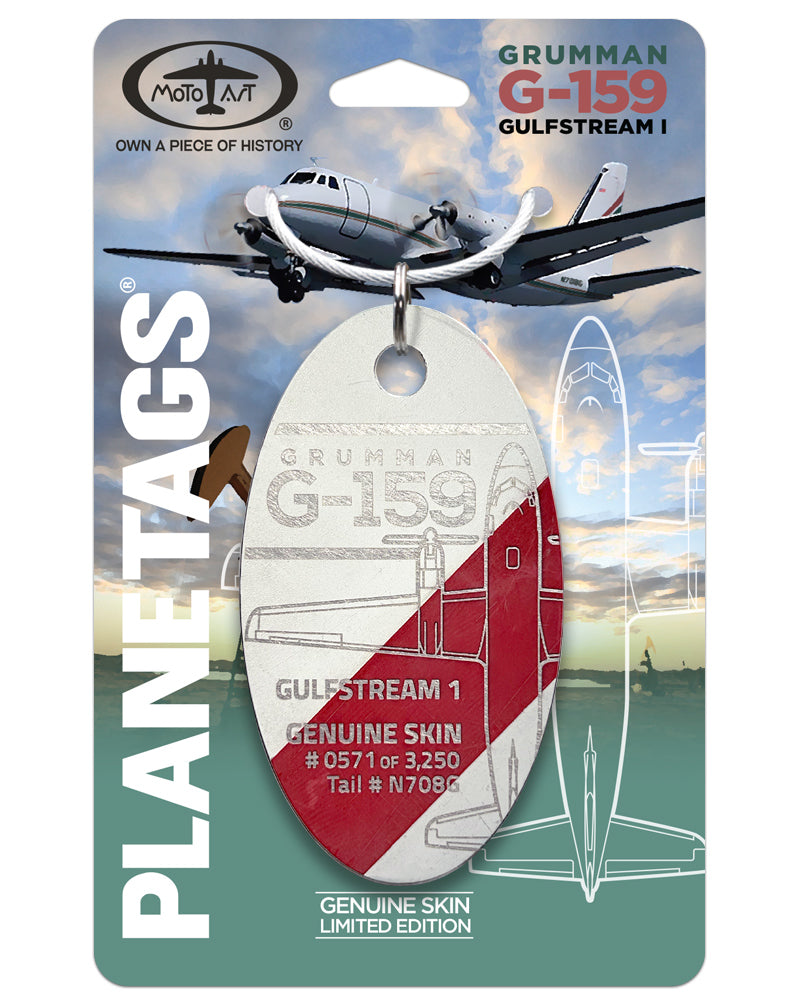 G-159 GULFSTREAM 1 N708G - MotoArt PlaneTags