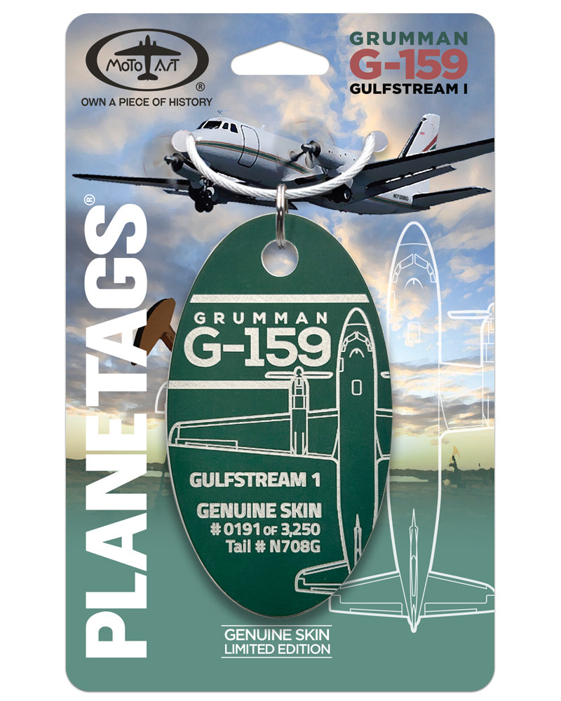 G-159 GULFSTREAM 1 N708G - MotoArt PlaneTags