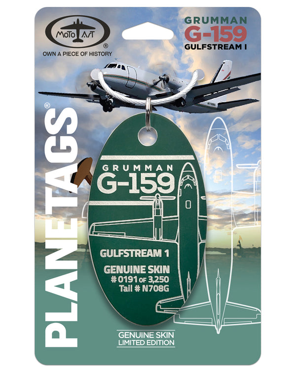 G-159 GULFSTREAM 1 N708G - MotoArt PlaneTags