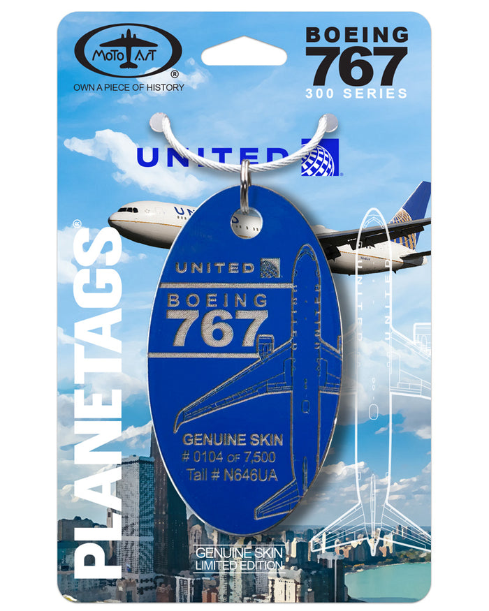 Custom United Airlines® 767-N646UA – MotoArt PlaneTags