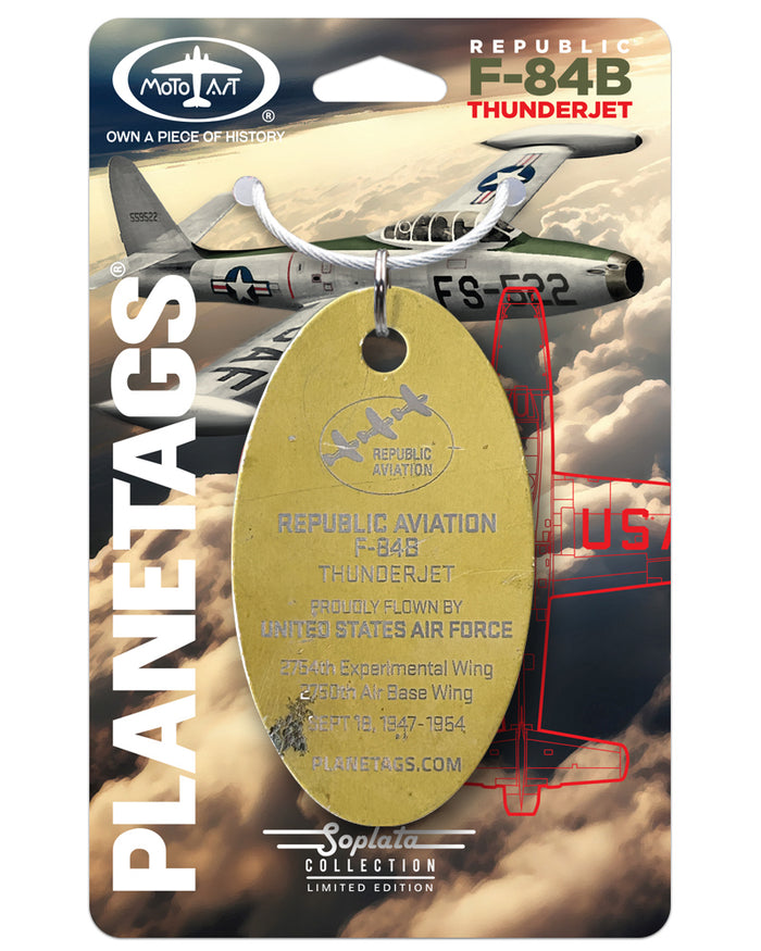 F-84 Thunderjet PlaneTag | Authentic Jet Age Aircraft Tag – MotoArt ...