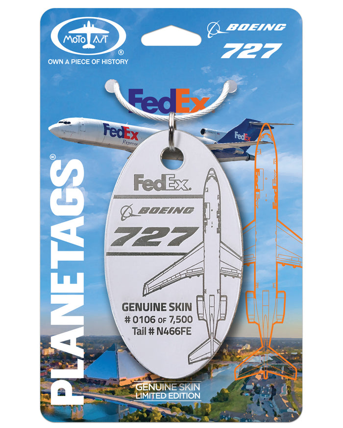FedEx® Boeing® 727 PlaneTag – Aircraft N466FE “Gideon” – MotoArt PlaneTags