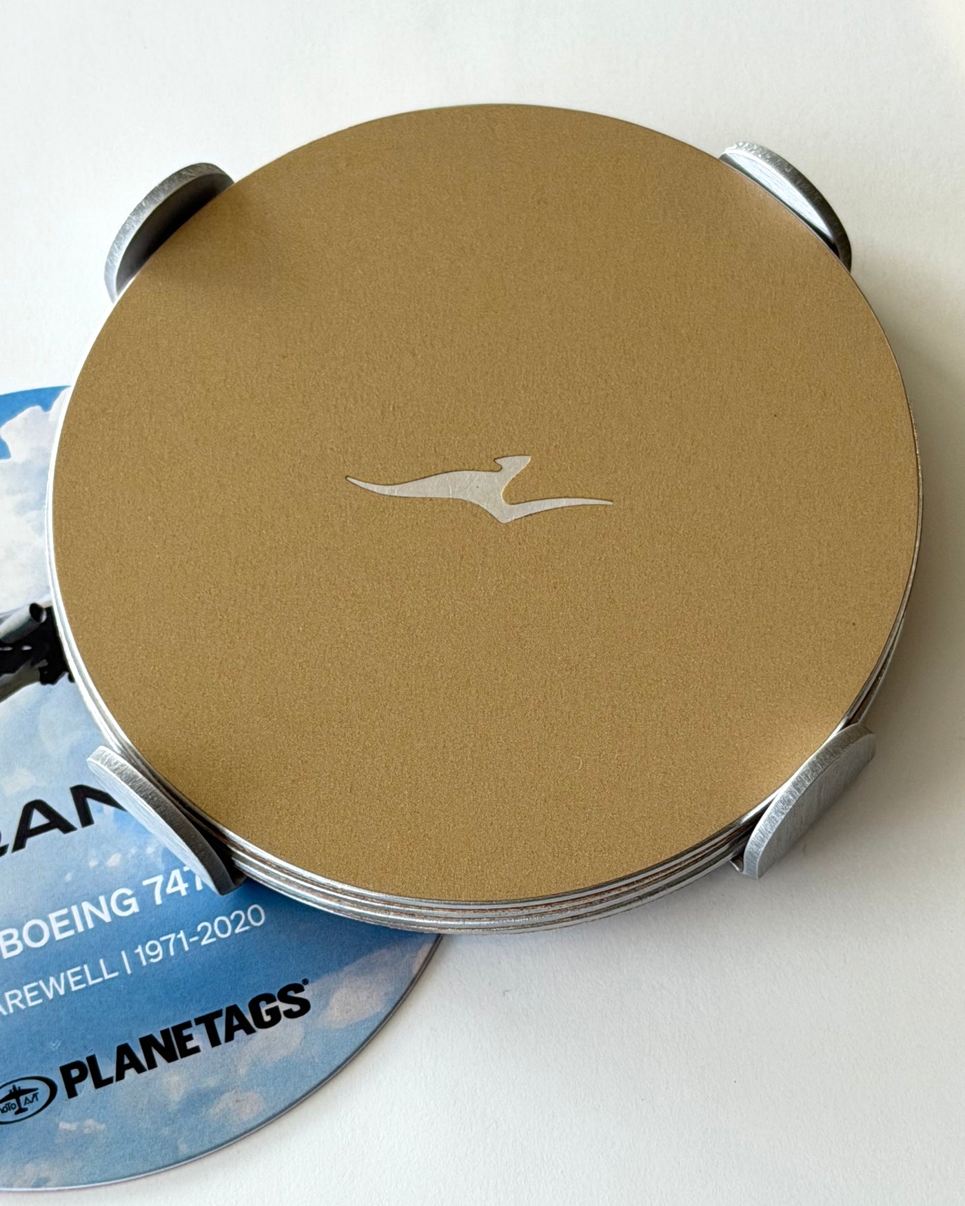 Qantas® Boeing 747 Coaster Set - MotoArt PlaneTags