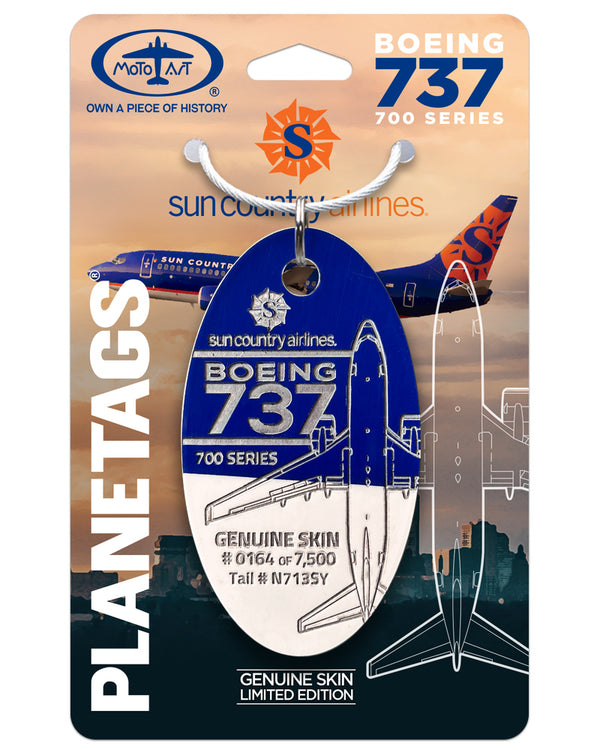 Sun Country Airlines® 737 N713SY PlaneTags - MotoArt PlaneTags