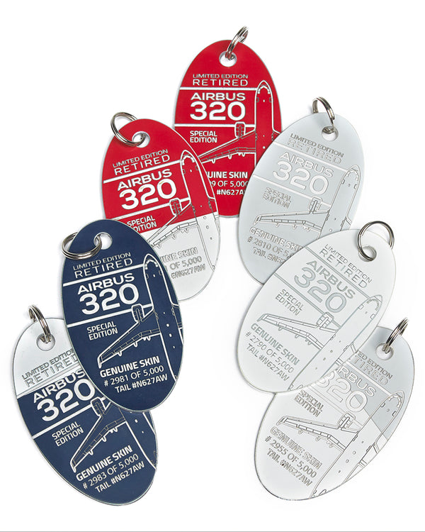 Airbus A320 PlaneTag Tail# N627AW | PlaneTags™ | Own A Piece of ...