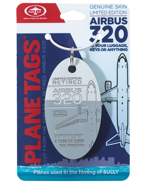 Custom Airbus A320 PlaneTag Tail# | PlaneTags™ - MotoArt PlaneTags
